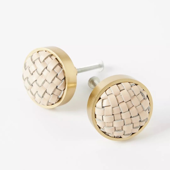 Anthropologie | Accents | Woven Leather Knobs | Poshmark
